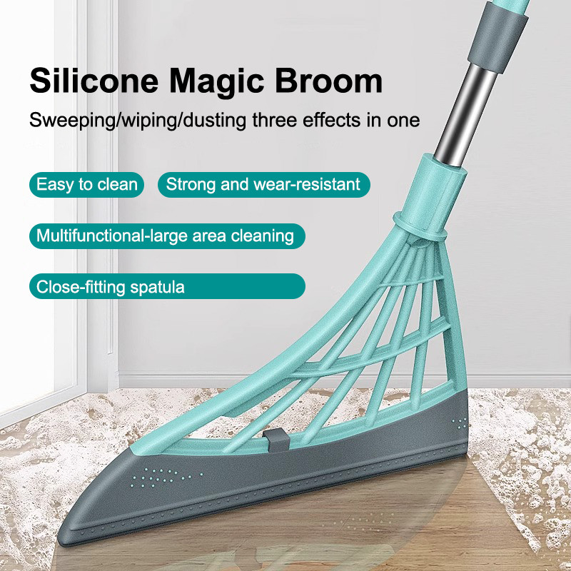[Bec] Silicone Magic Rubber Broom Mop Hand Dust Brooms Home Floor ...