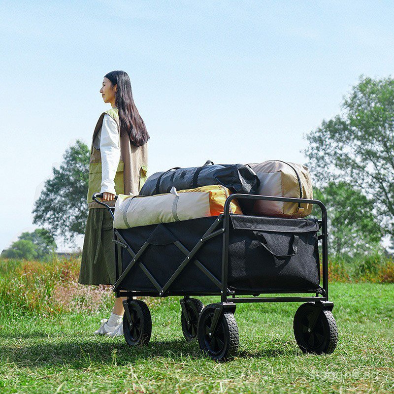 Camping Cart Outdoor Portable Small Trolley Extra Large Camp Cart ...