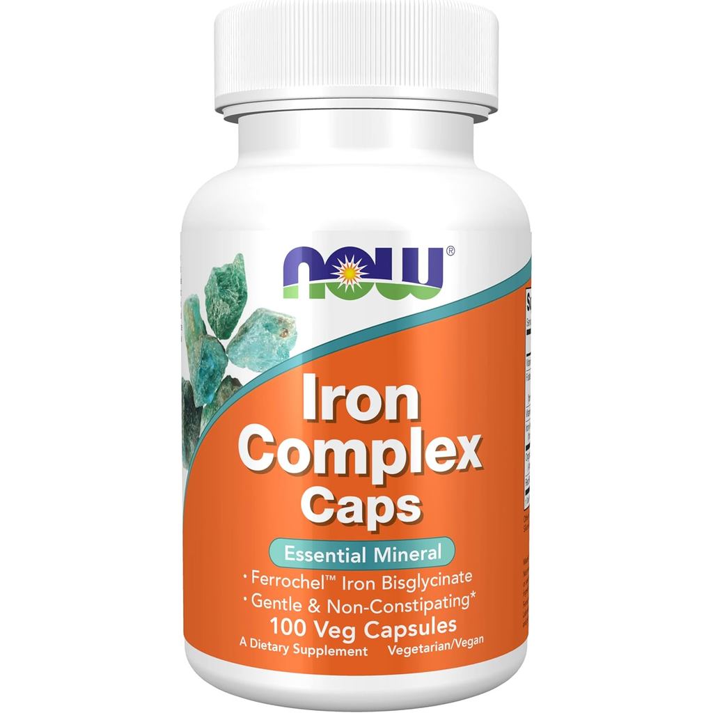 NOW Foods Supplements, Iron Complex Caps, Non-Constipating*, Essential ...