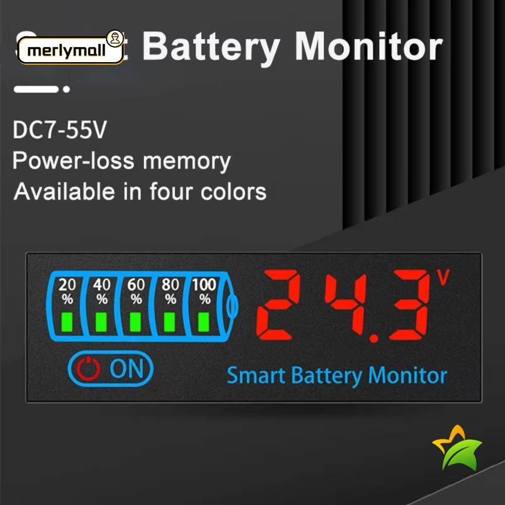 MERLYMALL Lead Acid Battery Tester, LED Display Meter Module Battery ...