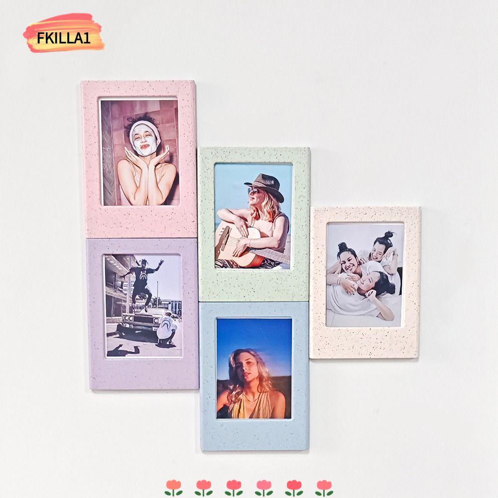 FKILLAONE Instant Camera Photo Frame, Colorful DIY Fridge Magnet ...