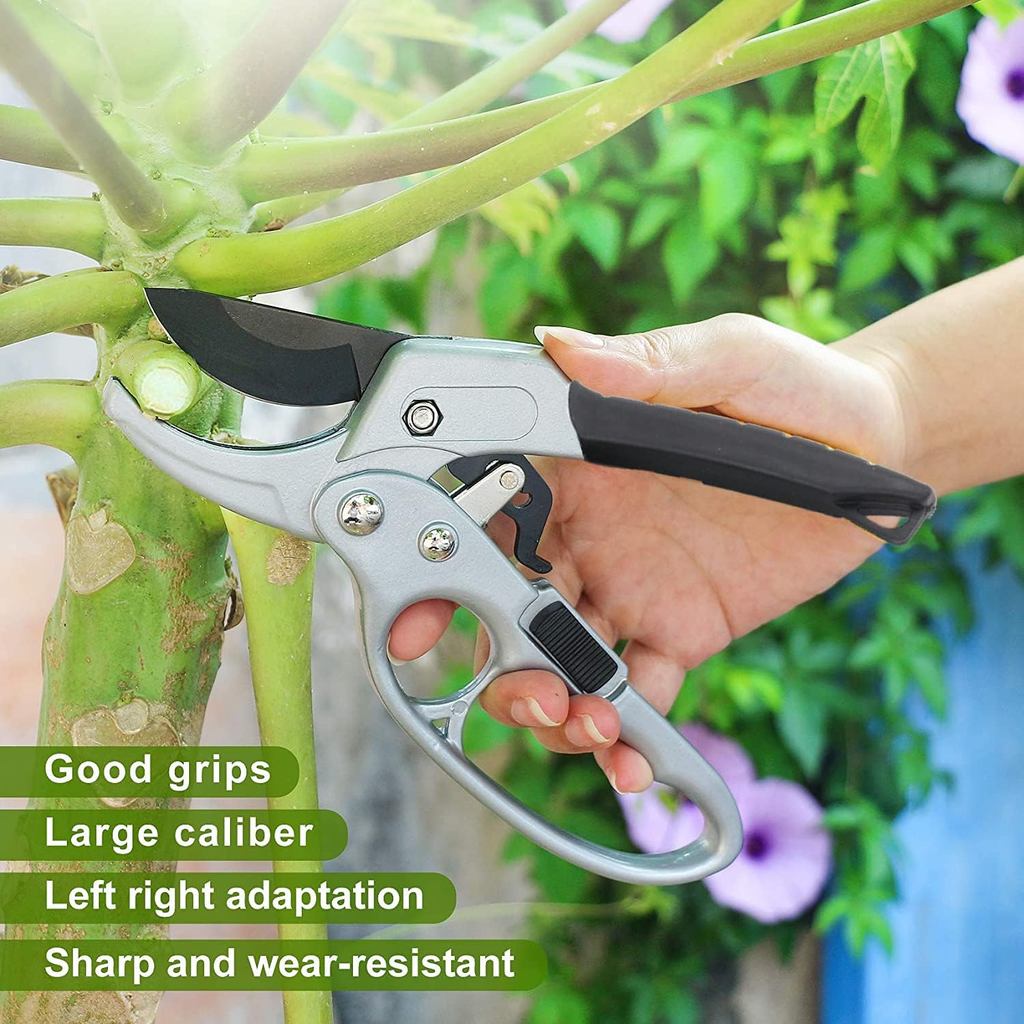 Pruning Shears Cuts 3X Easier Heavy Duty Ultra Sharp Germany Steel ...