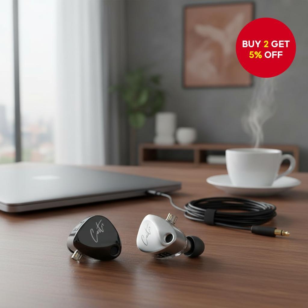 KZ Caster Gemini Dual-Driver In-Ear Wired Hi-Fi Earphones with HM Curve ...