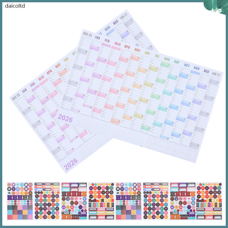 2 Sets 2026 Jumbo Wall Calendar - Monthly English Planner Writable ...