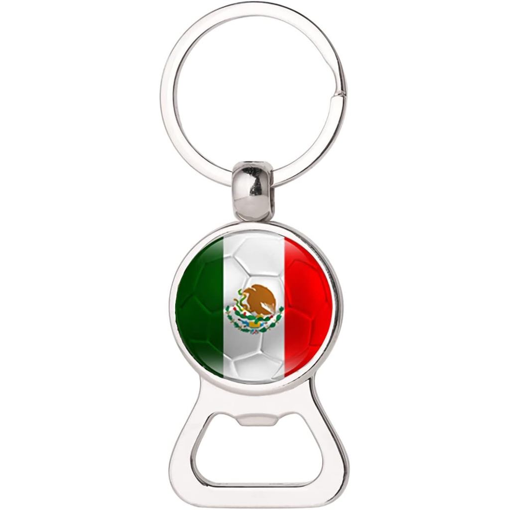 Mexican Flag Keychain,Mexican Flag Beer Bottle Opener KeyChain for Dad ...