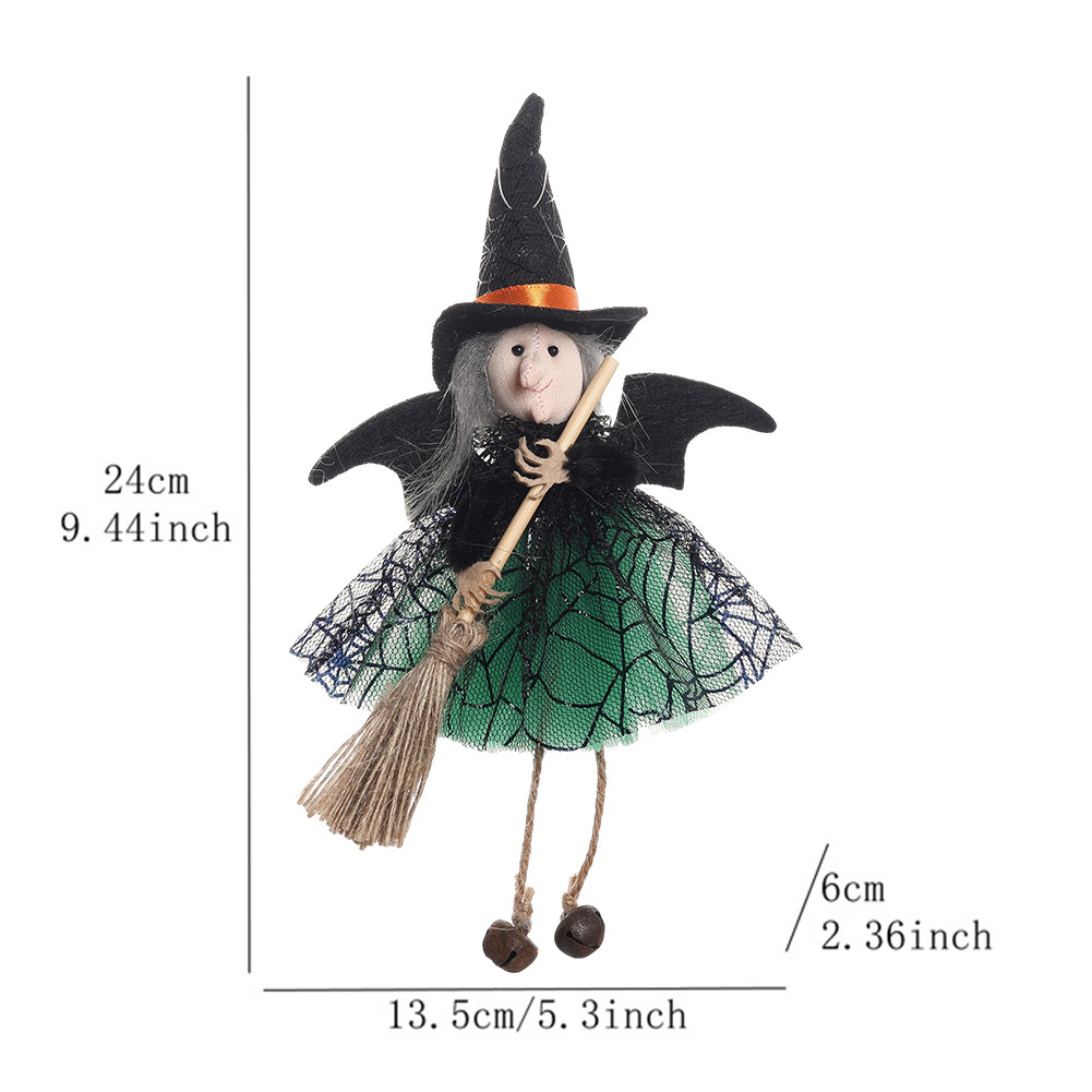 [Redjie.sg] Halloween Horror Witch Figurine with Gauze Skirt Hanging ...
