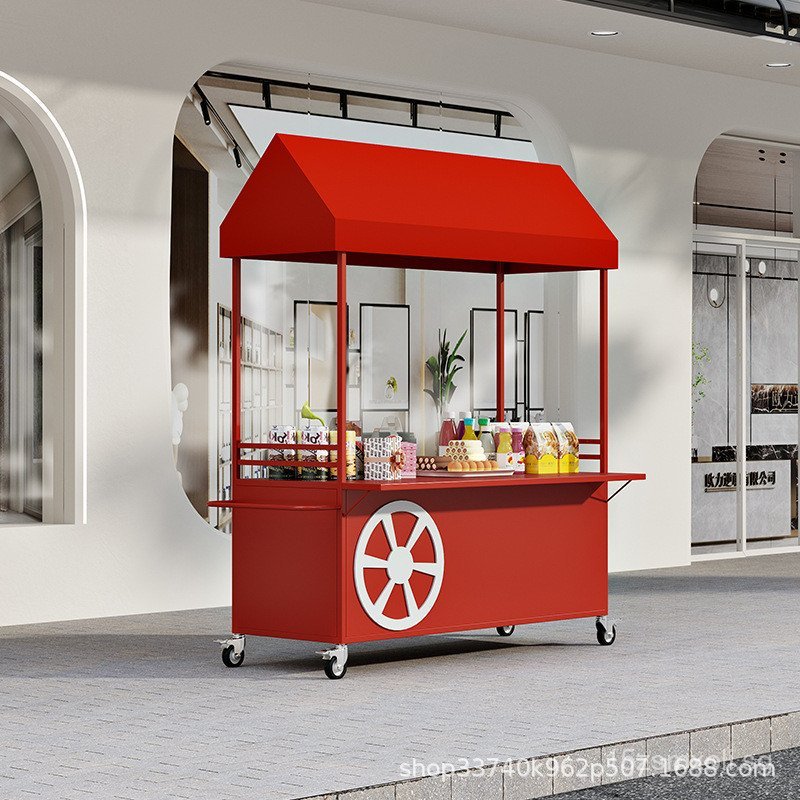 Outdoor Market Stall Cart Commercial Street Push Cart Snack Cart Night ...