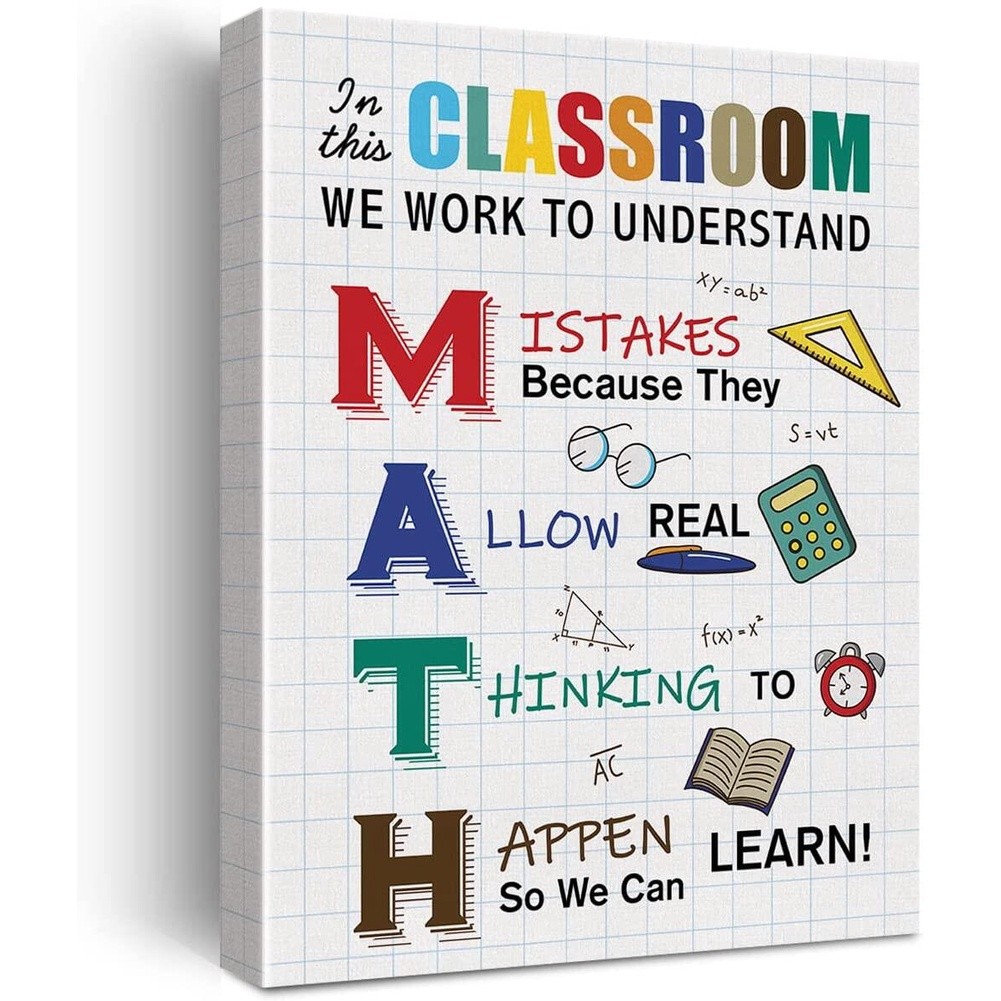 In This Classroom Math Canvas Wall Art Educational Home Classroom Decor ...