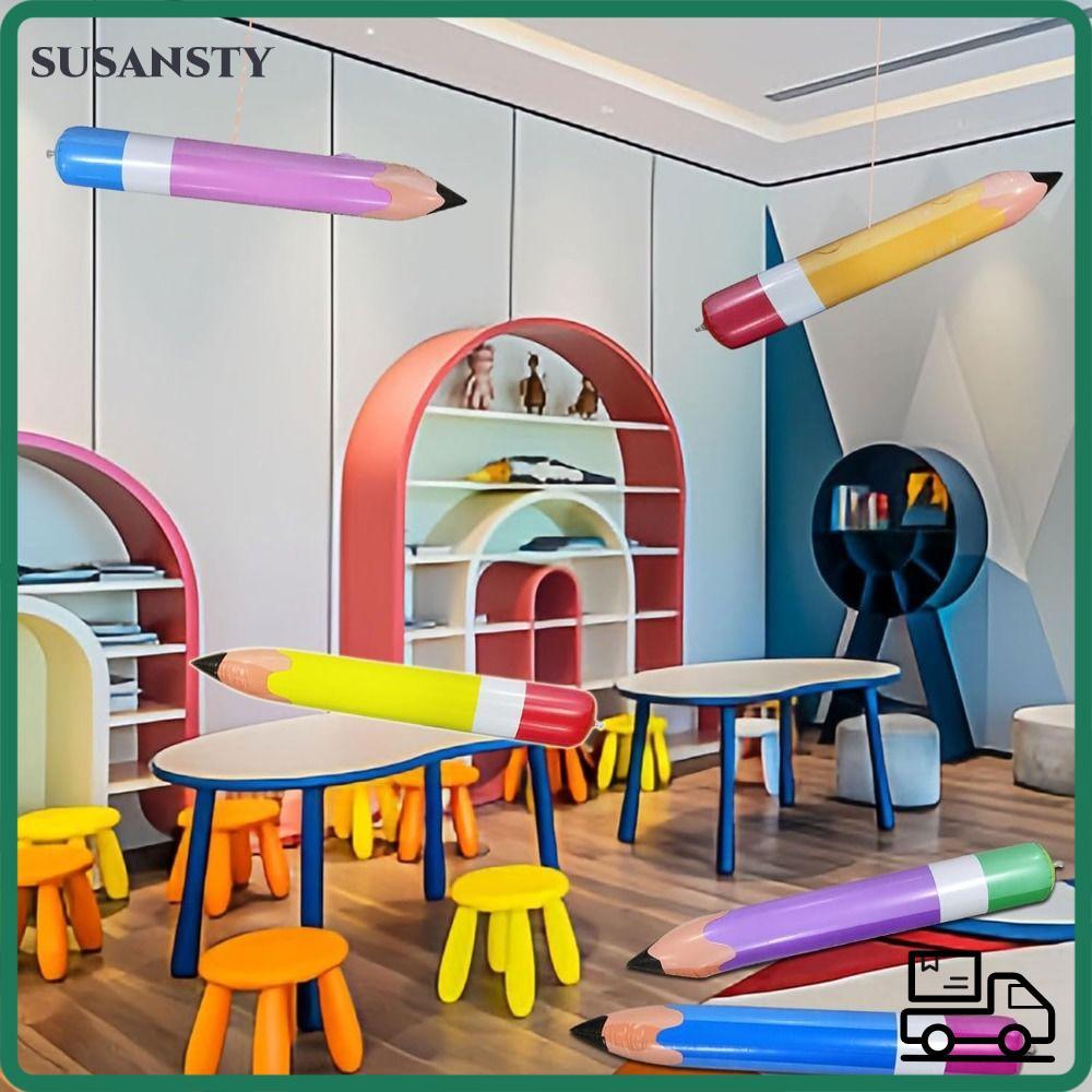 SUSANSTY Big Wood Pencil, School Office Supplies Wooden Giant Pencil ...