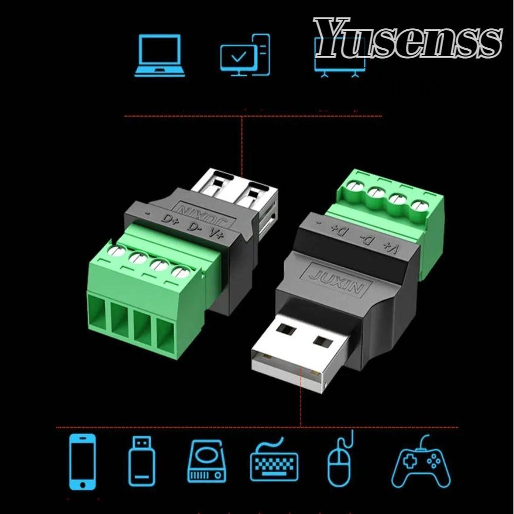 YUSENSS USB Connector, Type A USB 2.0 USB Turn Terminal, USB Plug ...