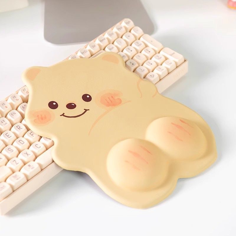 [CM] Cute Butter Bear Wrist Mouse Pad Girls Office Desk Computer ...