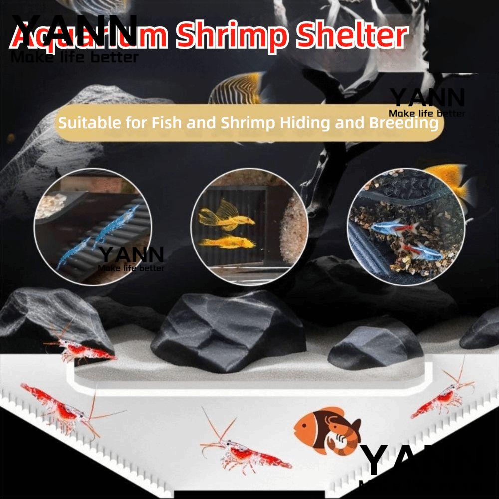 YANN Fish Shrimp Hides Cave, Plastic Stepped Aquarium Hideouts Shelter ...