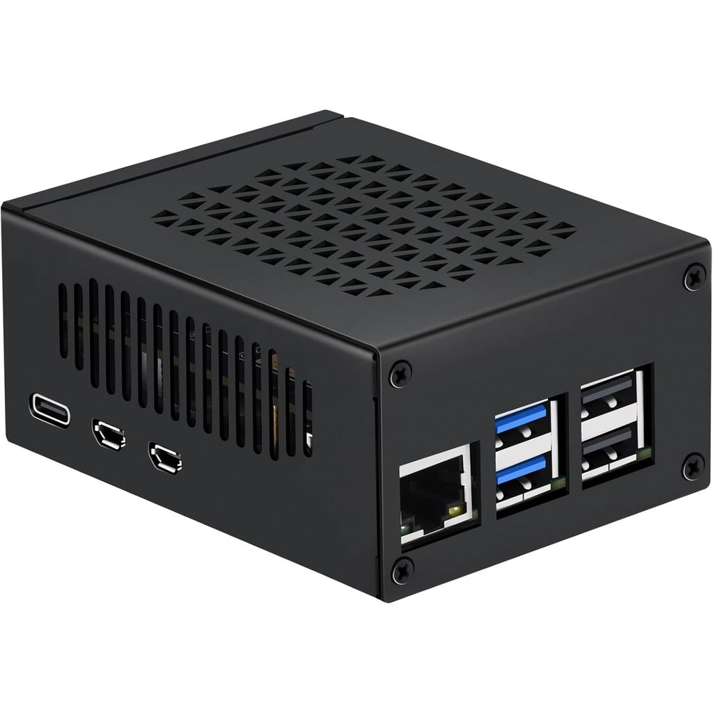 Metal Case for Raspberry Pi 5, Support Pi 5 Active Cooler, Support PCIe ...