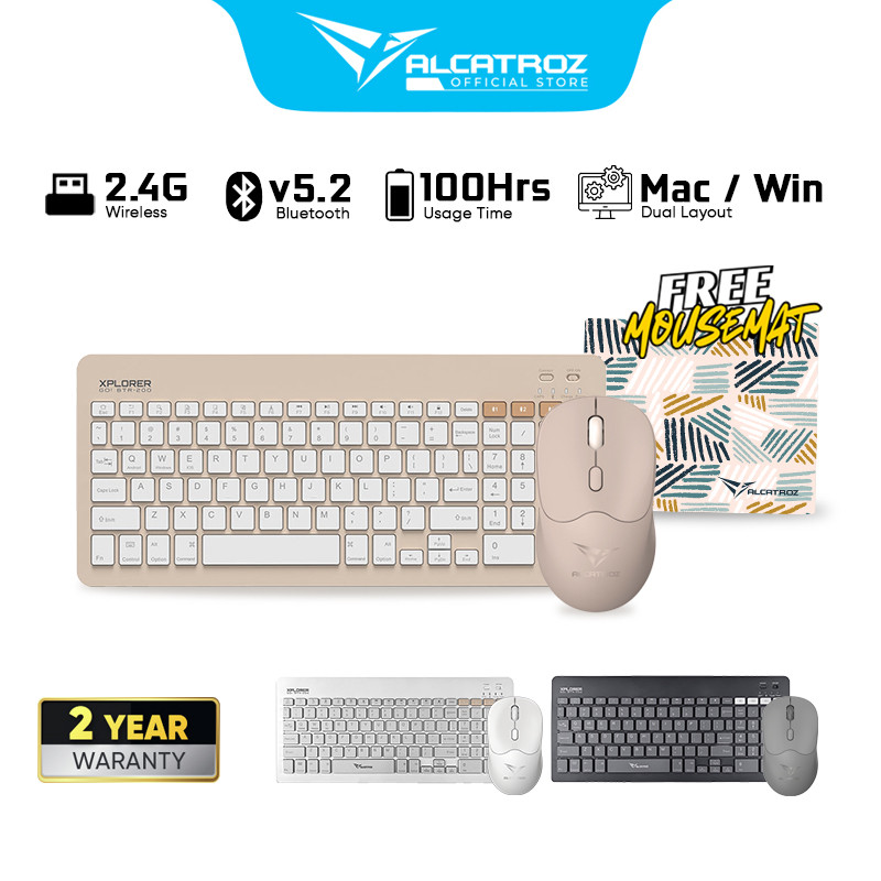 Alcatroz Xplorer Go BTR200 Bluetooth Wireless 2.4G Rechargeable ...