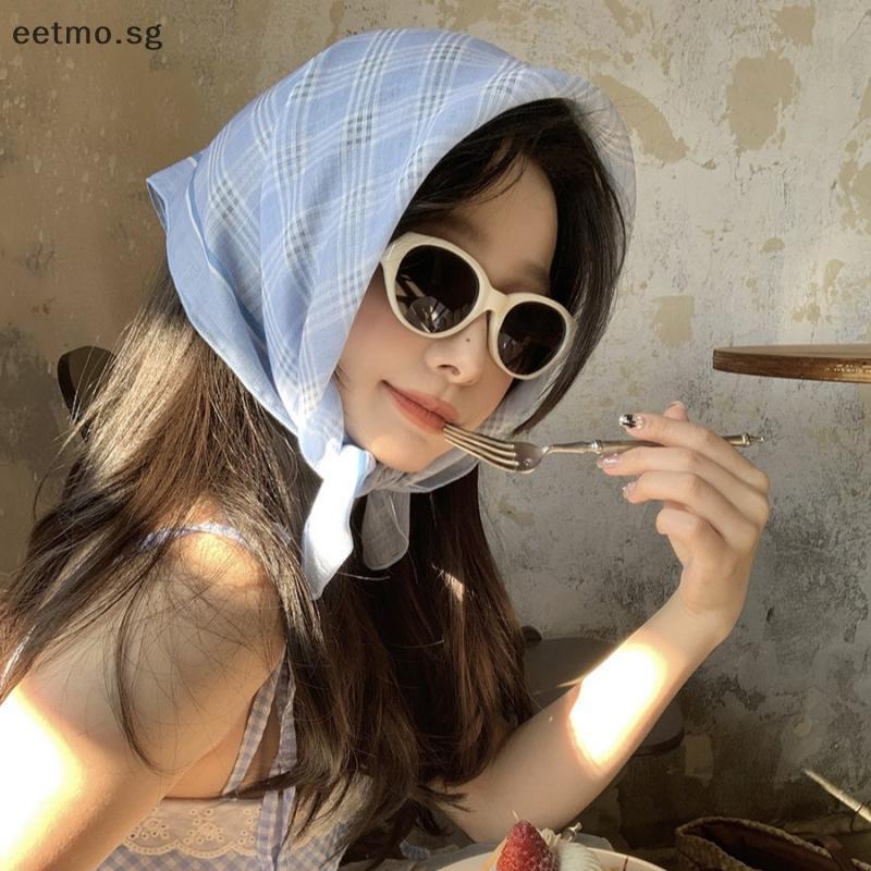 [eetmo] Vintage Colorful Cloth Headscarf Sweet Cute Triangle Turban ...