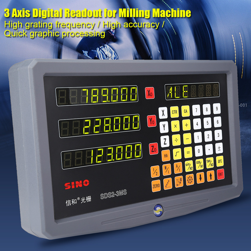 kkmoon-SG SDS2-3MS 3 Axis DRO Digital Readout for Lathe Milling Machine ...