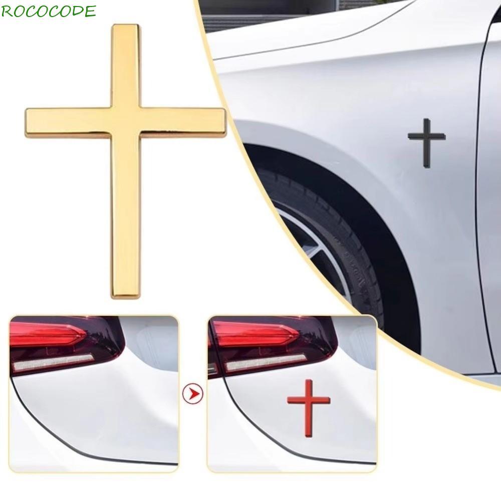 ROCOCODE 2Pcs Cross Car Sticker, Protection Symbol Cross Design Cross ...