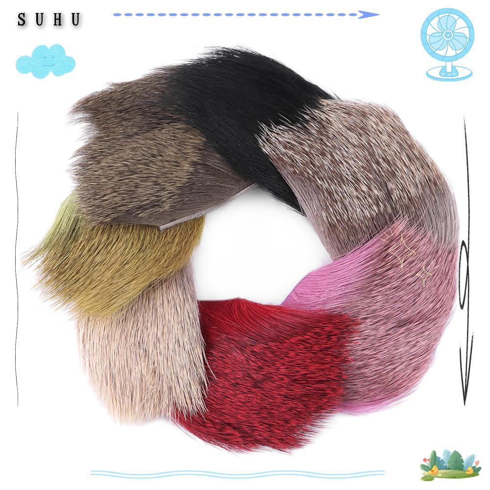 SUHUHD Deer Hair Patches Skin Fur Material Fly Hook Dry Hook Material ...