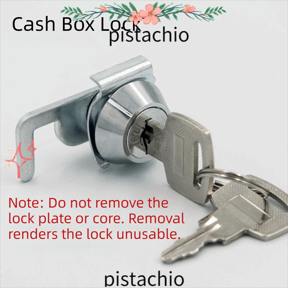 PISTACHIO Mini Cam Lock with Quick Clip, Silver Metal Cabinet Cash Box ...