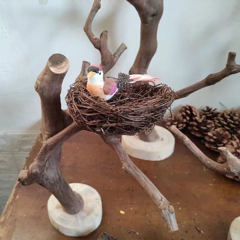 Natural Wood Branch Display Stand Bookshelf Living Room Coffee Table ...
