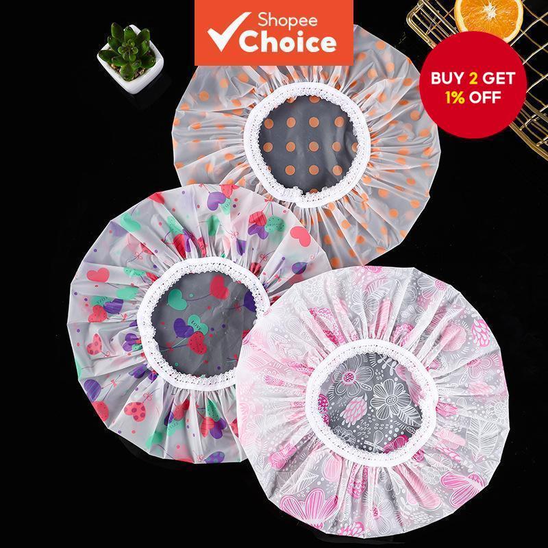 New High-End Matte Print Lace Shower Hat: Thickened Waterproof Design ...