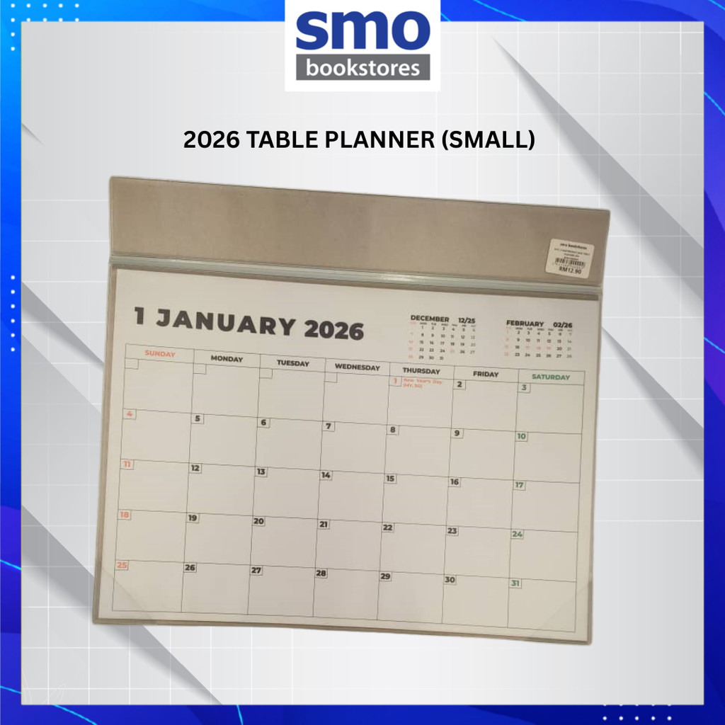 2026 TABLE PLANNER - MTP-S MASTERPRINT 2026 TABLE PLANNER (SMALL ...