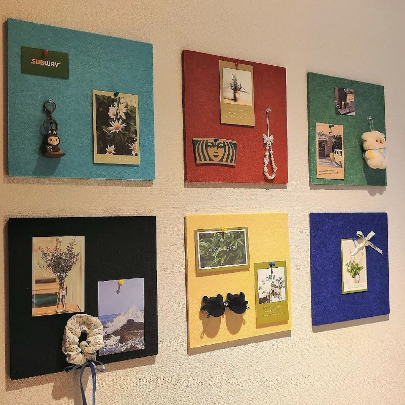 Dopamine Color Felt Board Ins Wind Message Board Photo Wall White wall ...
