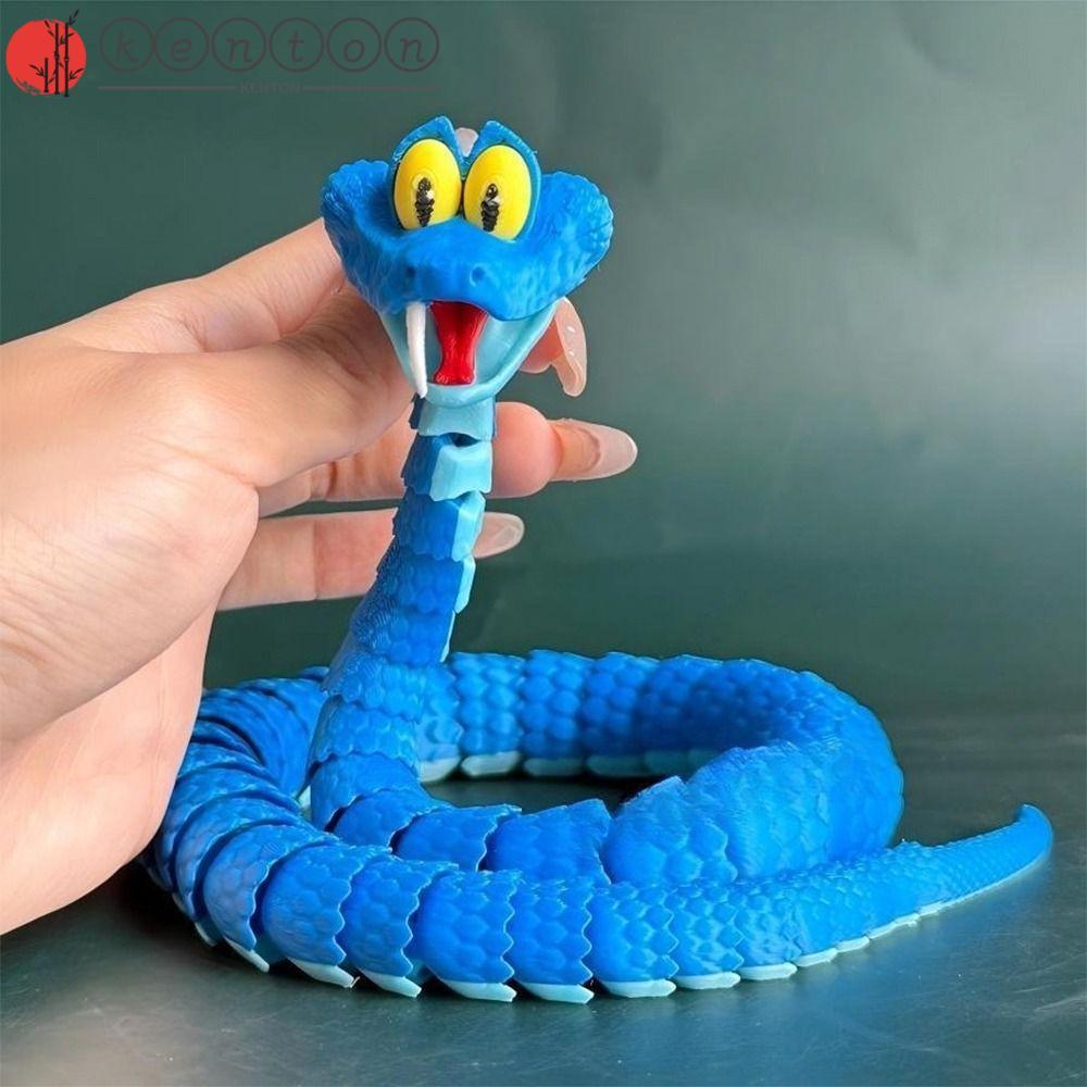 KENTON Articulated Poseable Snake, 3D Printed Zootropolis Blue Snake ...