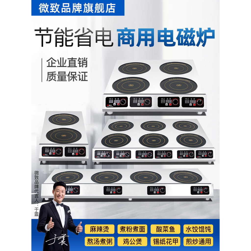Microfine Commercial Induction Cooker Multi-Burner Electric Ceramic ...