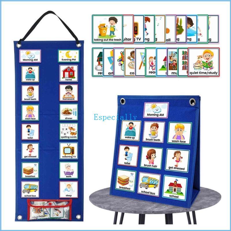 ESP Reusable Visual Schedule for Kids Daily Activity Chart with 70pcs ...