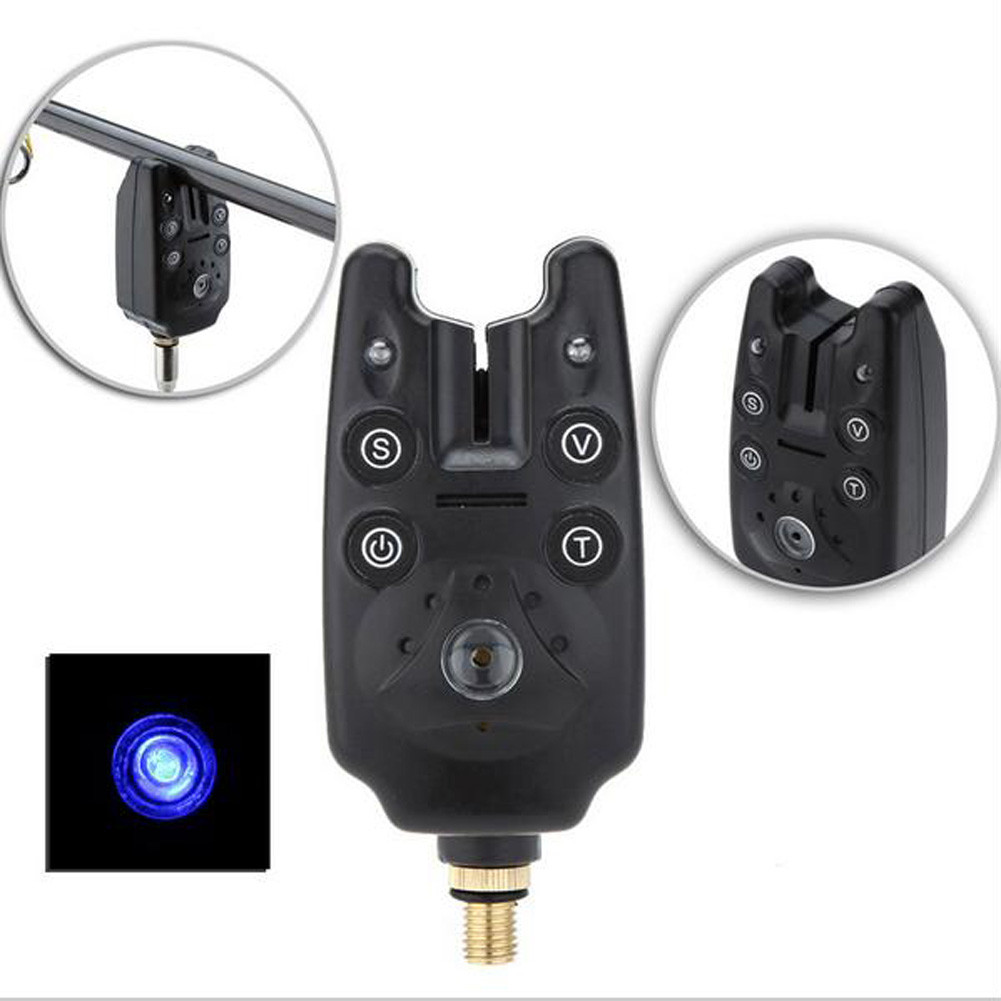 2 LEDs Fish Bite Alarm Water Resistant Fishing Rod Alarm with Loud ...