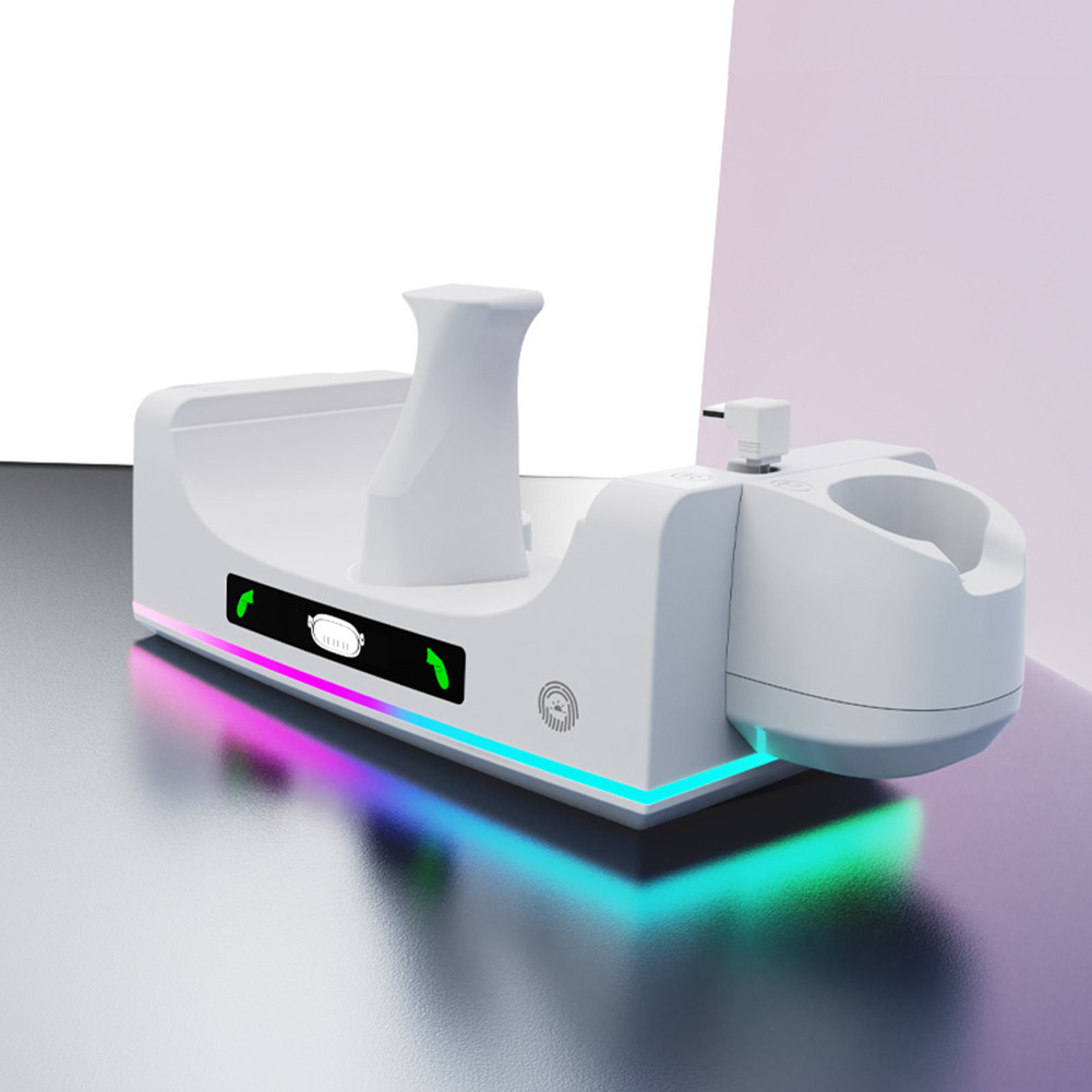 [New] Charging Dock VR Headset & Controllers Charging Stand with RGB ...