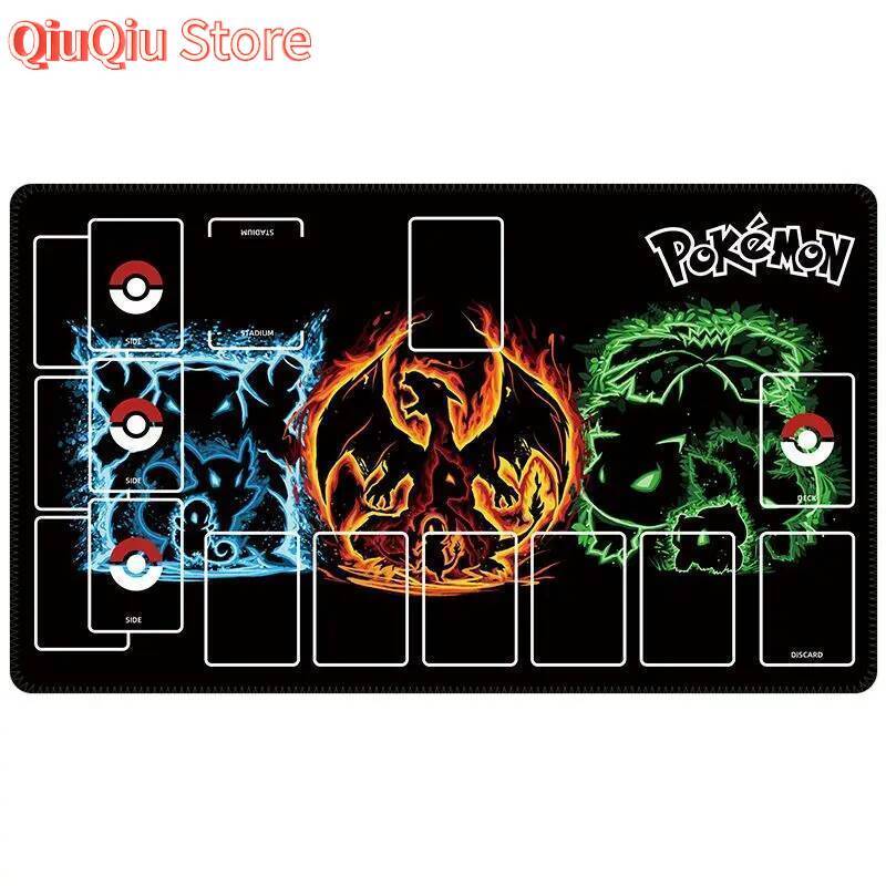 Diy Ptcg Pokemon Card Mat Pikachu Bulbasaur Squirtle Charmander Anime ...