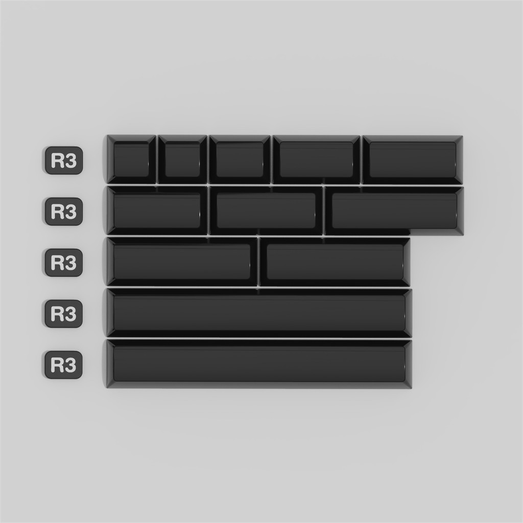 JTK HSA WOB Black Two-Color Glossy Ball Cap Two-Color Keycap Two-Color ...