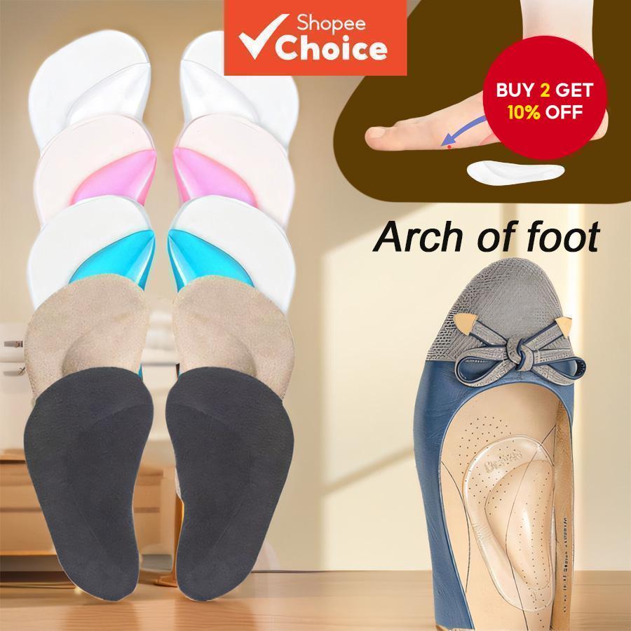 1 pair of arch support pads silicone foot support insoles light fit ...