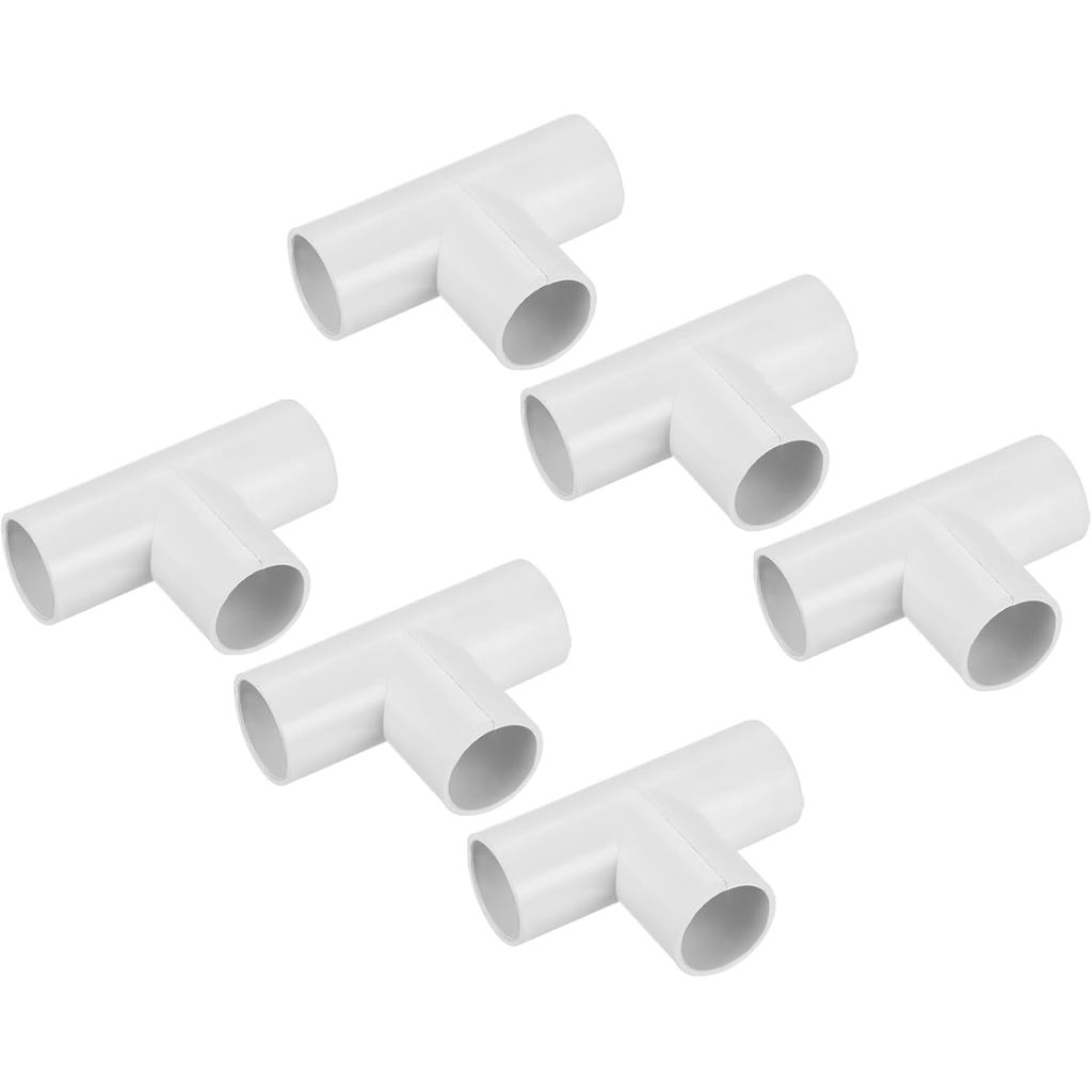 MECCANIXITY 6Pcs PVC Conduit Coupler T-Shaped Fittings Pvc Pipes Vinyl ...