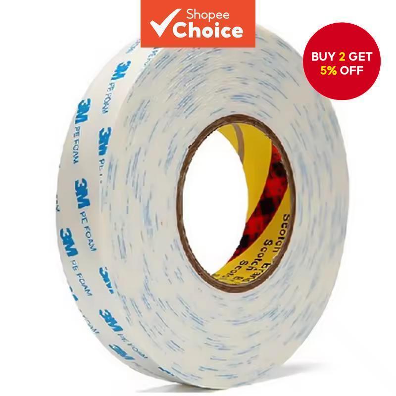1 Roll 3M 1600T10m FOAM Double-sided Tape Hook Strong Non-marking PE ...