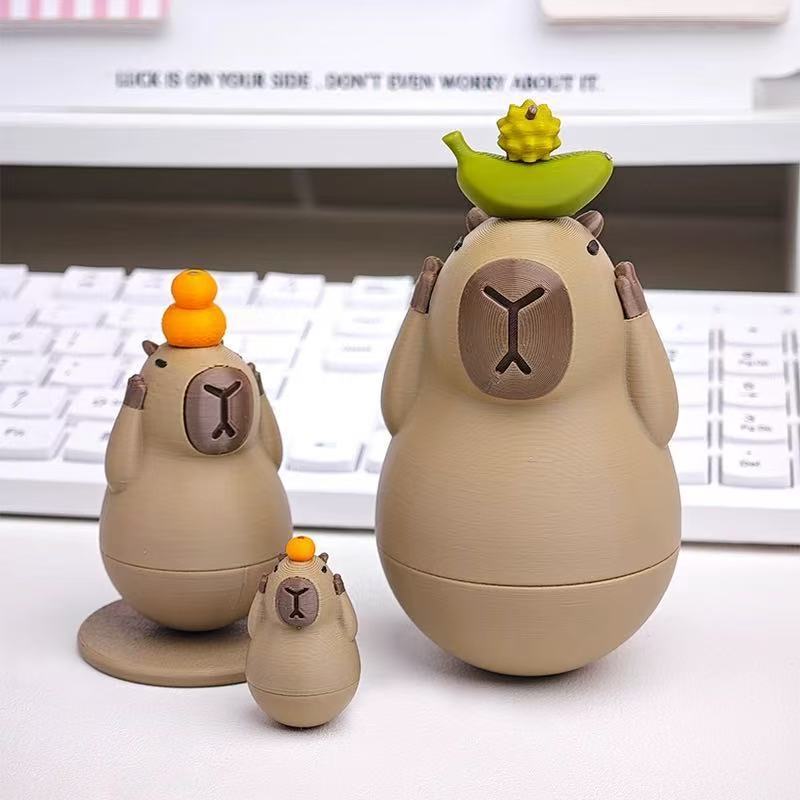 [Genuine]Xiaohongshu Same Style Iron Man Capybara Figurine Creative ...