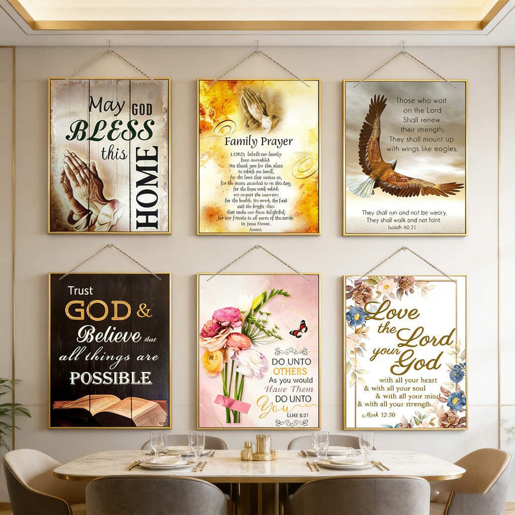 Bible Verses Design Wood Hanging Wall Decor 20X30CM/25X35CM | Shopee ...