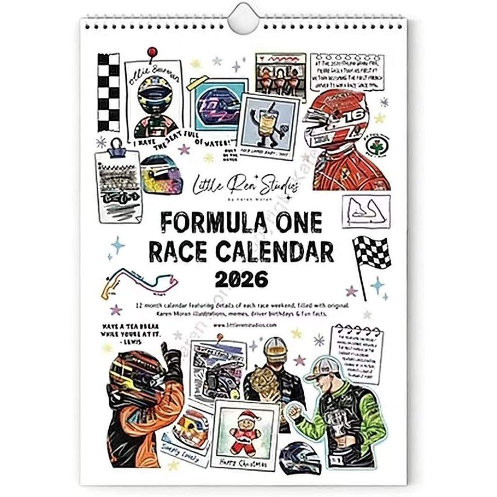 F1 Scrapbook Race Calendar 2026 – The Ultimate Fan’s Race-Ready Wall ...