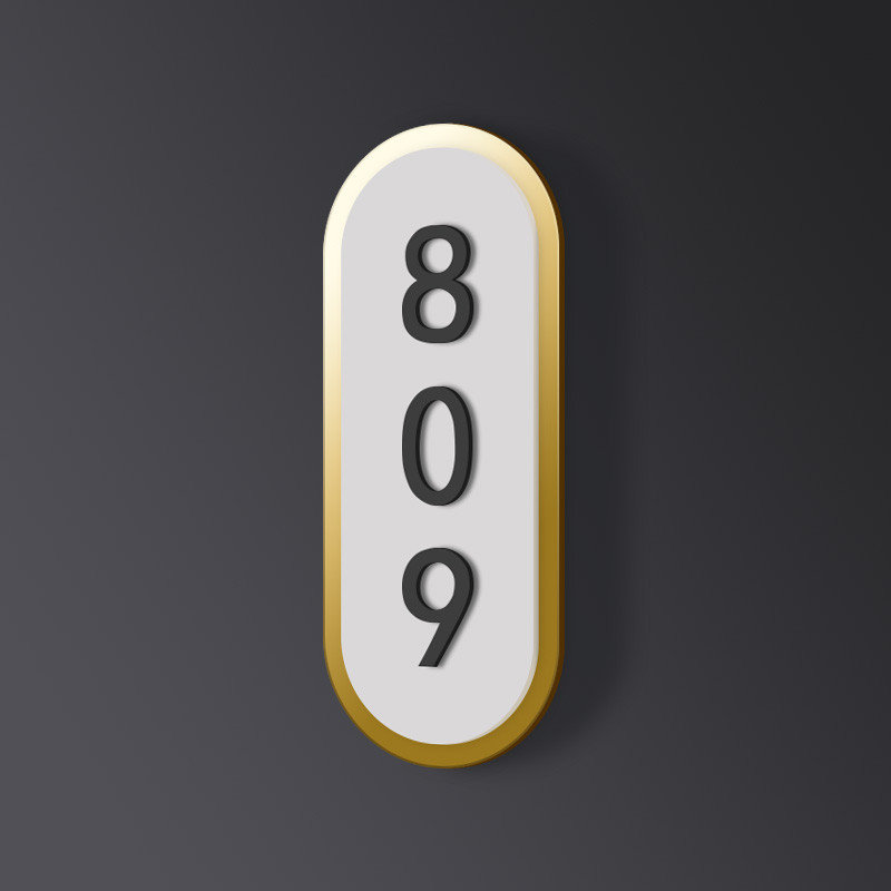20x8cm Vertical House Number Plate Outdoor Hdb 3D Unit Number House ...