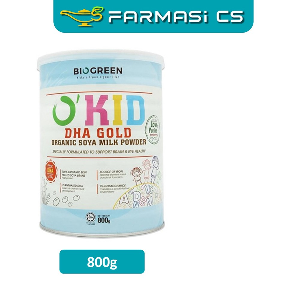 Biogreen O'Kid DHA GOLD Organic Soya Milk Powder 800g EXP:08/2027 ...