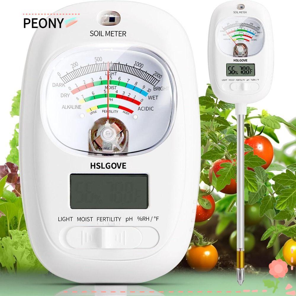 PEONYSG Soil Moisture Meter, Air Temp&Humidity Easy To Use Soil Test ...