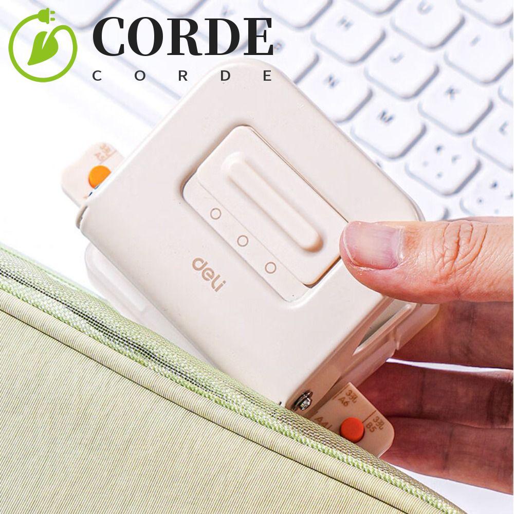 CORDE 3/6 Hole Punch, Portable 3 /6Holes Paper Puncher, with Ruler ...