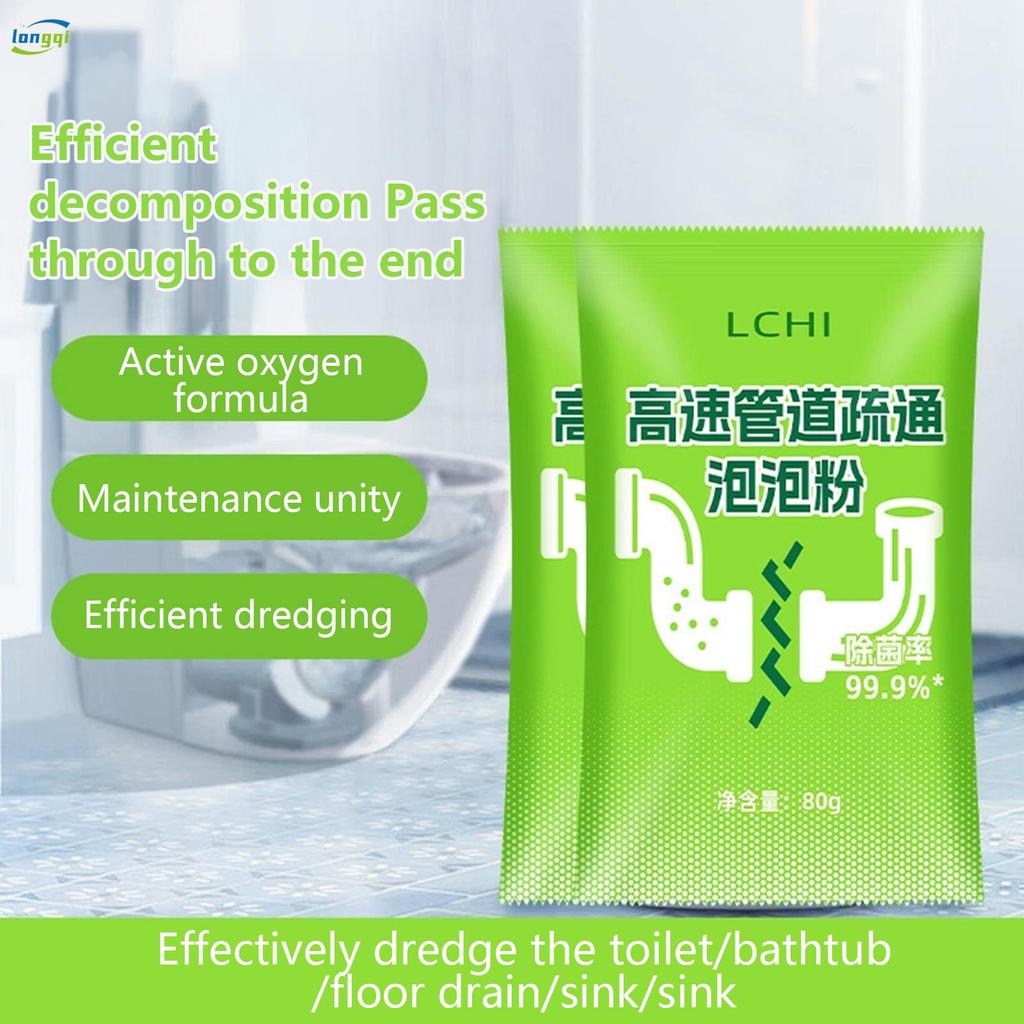 Pipe Unclogging Bubble Powder 80g for Kitchen Sink Bathroom Drain Clog ...