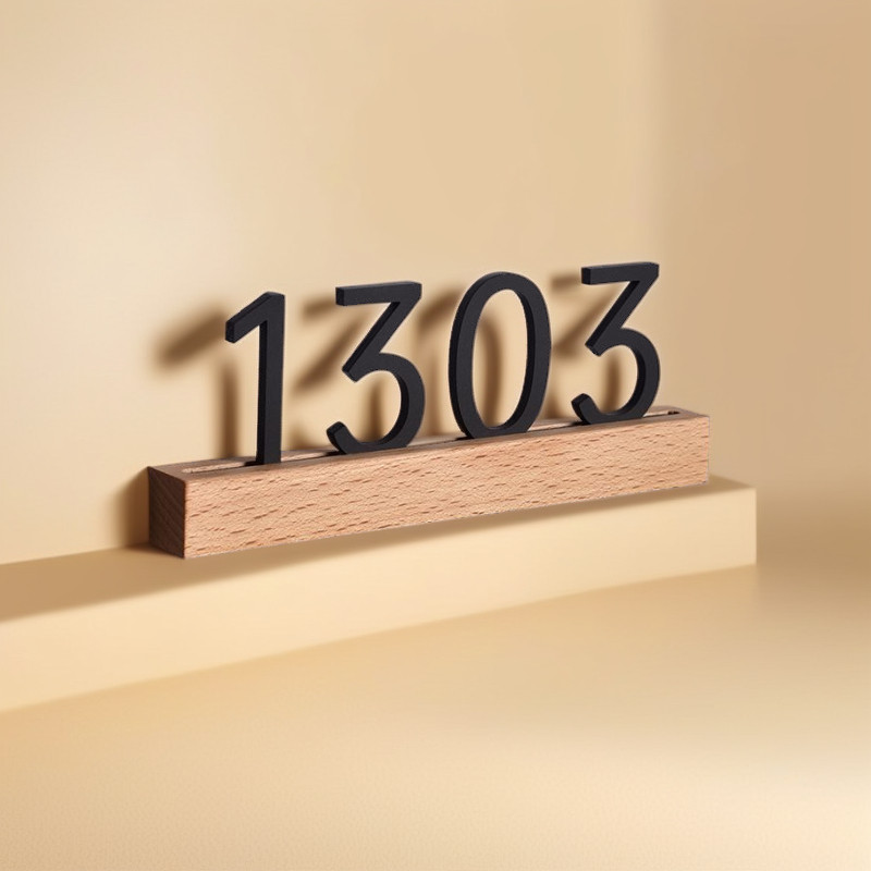 Door Unit Number High end Solid Wood Room Sign House Number Plate Door ...