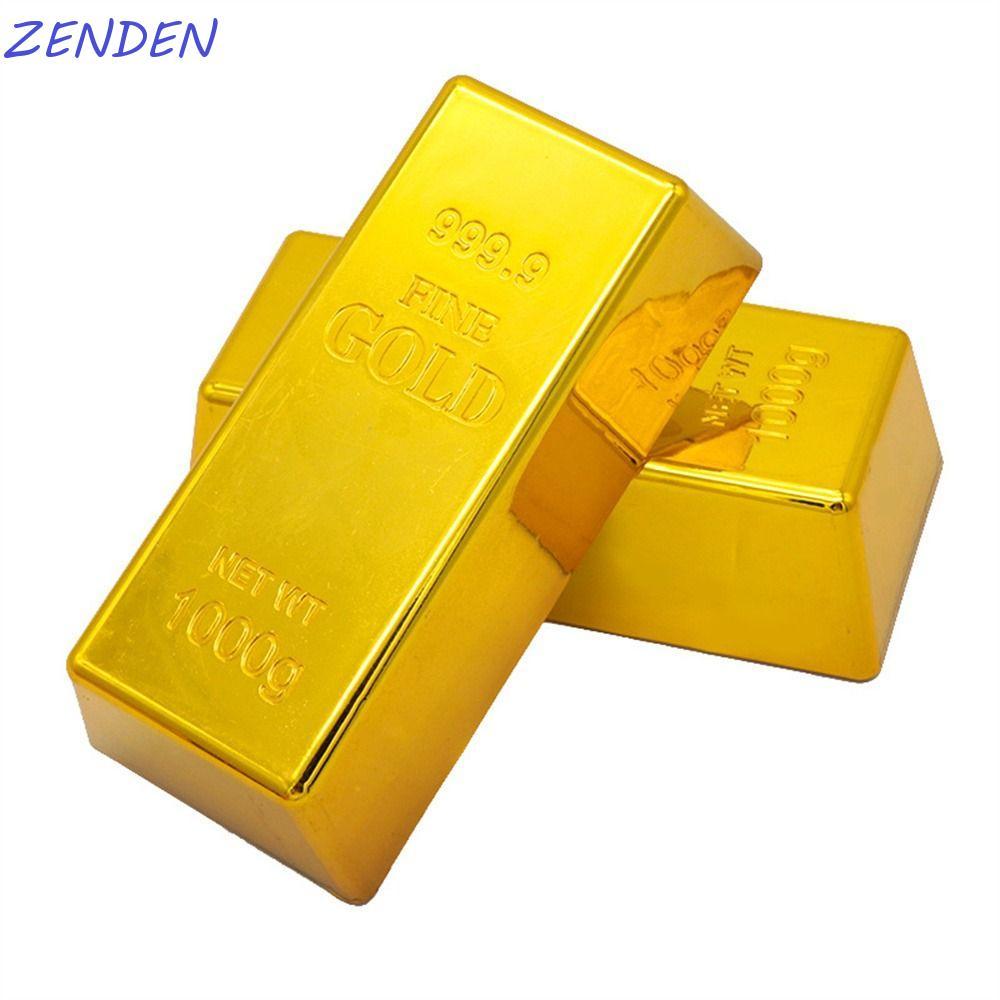 ZENDEN Fake Gold Bar, Simulation Paperweight Golden Brick, Office ...