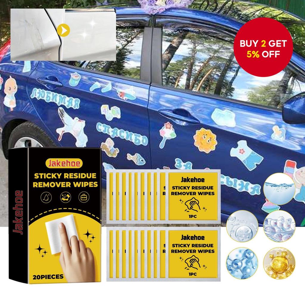 Sticky Residue Remover Wipes 20-Pack, for Glue & Adhesive on Glass ...