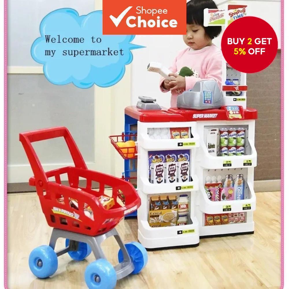 Simulation Cashier Counter Shopping Cart Pretend Other Toys Set Tents ...