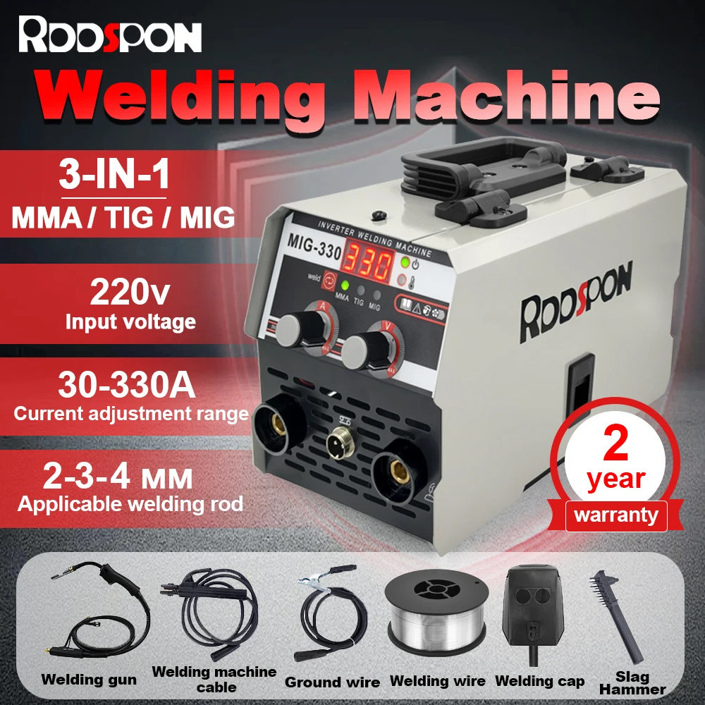 330a Welders 3 In 1 No Gas Inverter Welding Machine Mig Mma Tig Lift ...